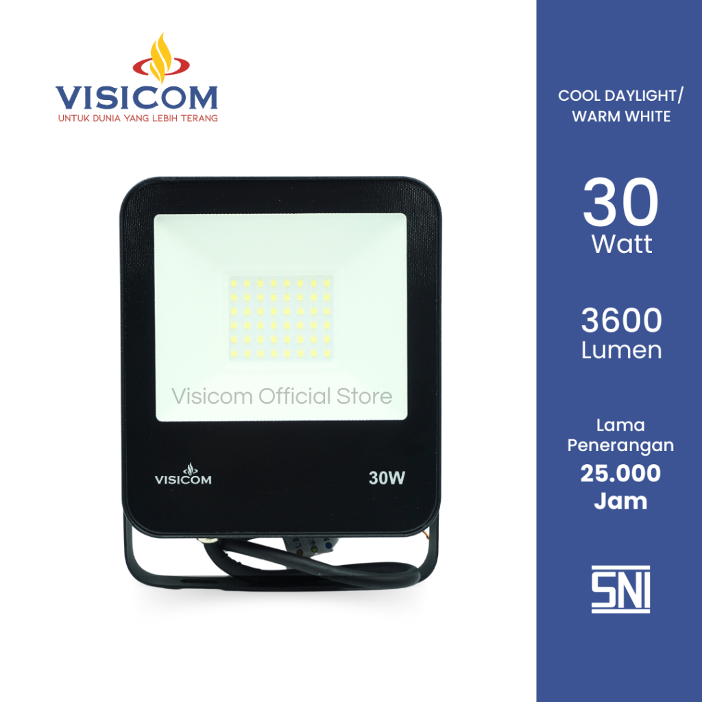 Jual VISICOM Lampu Sorot LED Floodlight 30 Watt (High Lumen) - Cahaya Putih/Kuning | Shopee ...