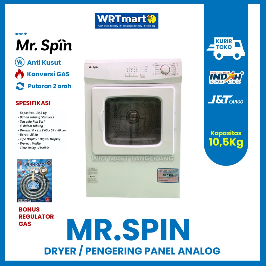 Jual Dryer Mr.spin 10,5Kg | Dryer Konversi | Dryer listrik | Dryer Laundry 10kg | Dryer laundry ...