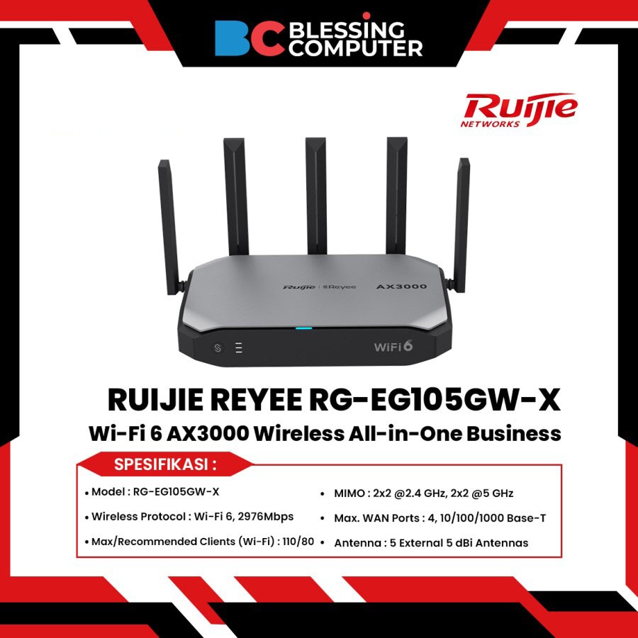 Jual RUIJIE REYEE RG EG105GW X Wi-Fi 6 AX3000 Wireless All-in-One Business | Shopee Indonesia