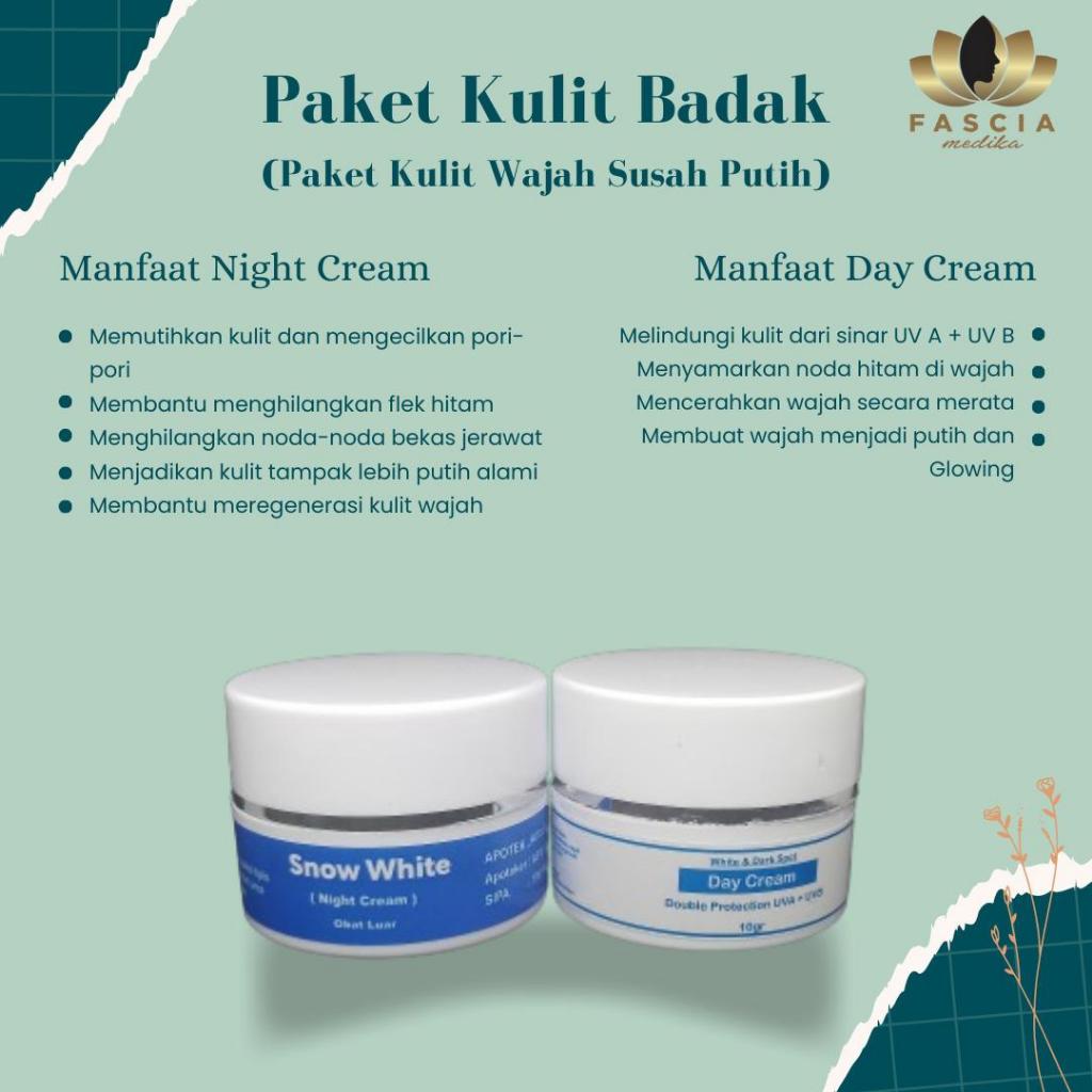 Jual Fascia medika PAKET KULIT BADAK "SNOW WHITE" by Kyna (snow white ...