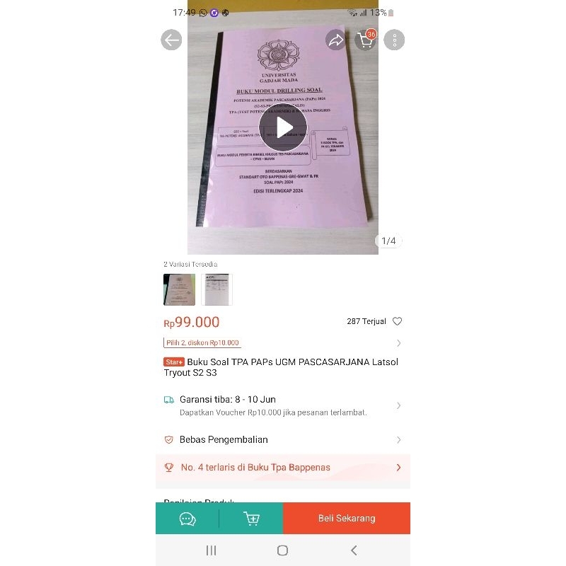 Jual Buku Soal TPA PAPs UGM Pascasarjana Latihan Soal Tryout S2 S3 Modul Drilling | Shopee Indonesia