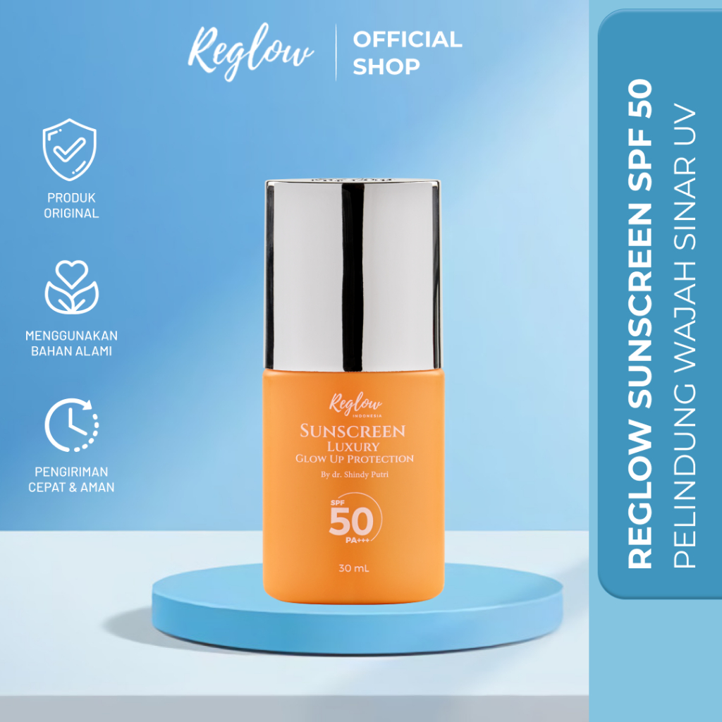 Jual Reglow Sunscreen Luxury Glow Up Protection Original SPF 50 PA ...