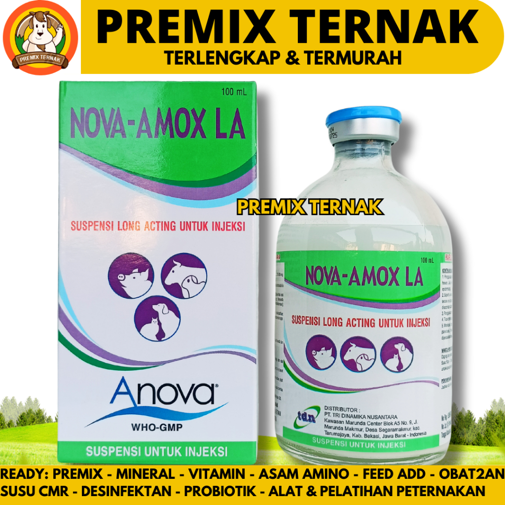 Jual NOVA AMOX LA 100ML - Obat Hewan Amoxyciline Long Acting Like ...