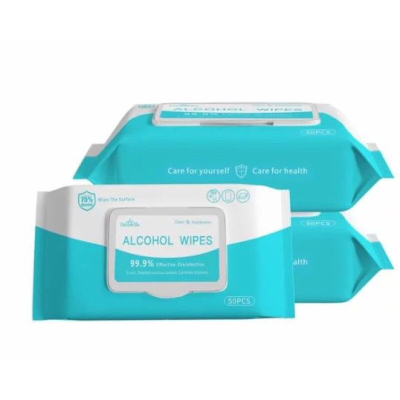 Jual Alcohol Wipes - Tisu Basah Alkohol 75% Disinfectant 50 sheets ...