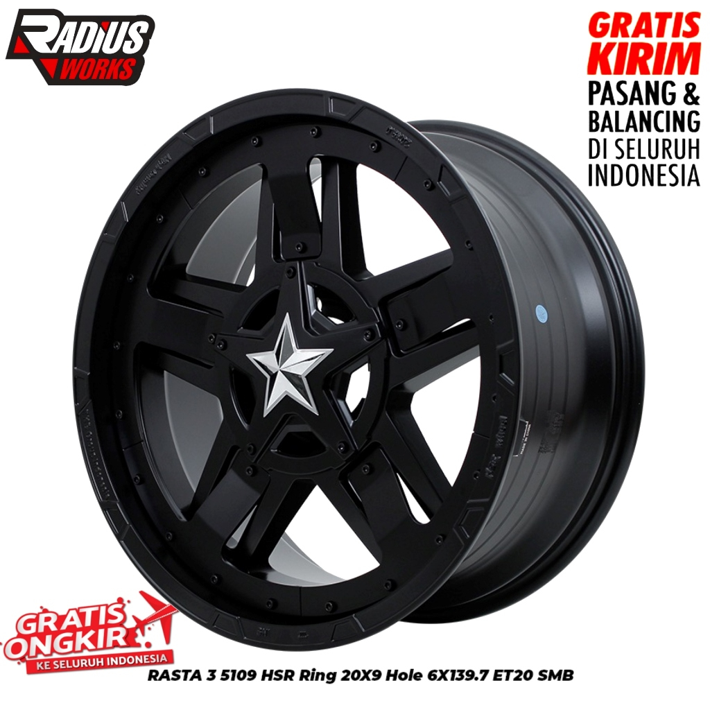 Jual velg untuk pajero fortuner hilux ford everest ford raptor dll hsr rasta ring 20 hole 6x139 ...
