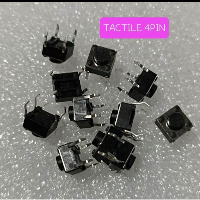 Jual 20BUAH TACTILE SWITCH 4PIN BULAT 6X6X5 TUT SWITCH PUSH BUTTON ...