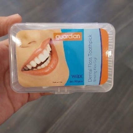 Jual Guardian dental floss toothpick isi 5 guardian benang floss gigi ...
