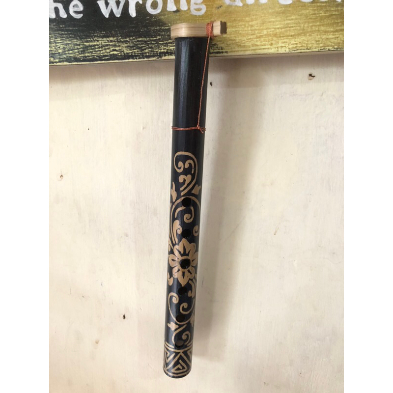 Jual seruling bambu/alat musik/mainan bambuu khas motif lukisan bali ...