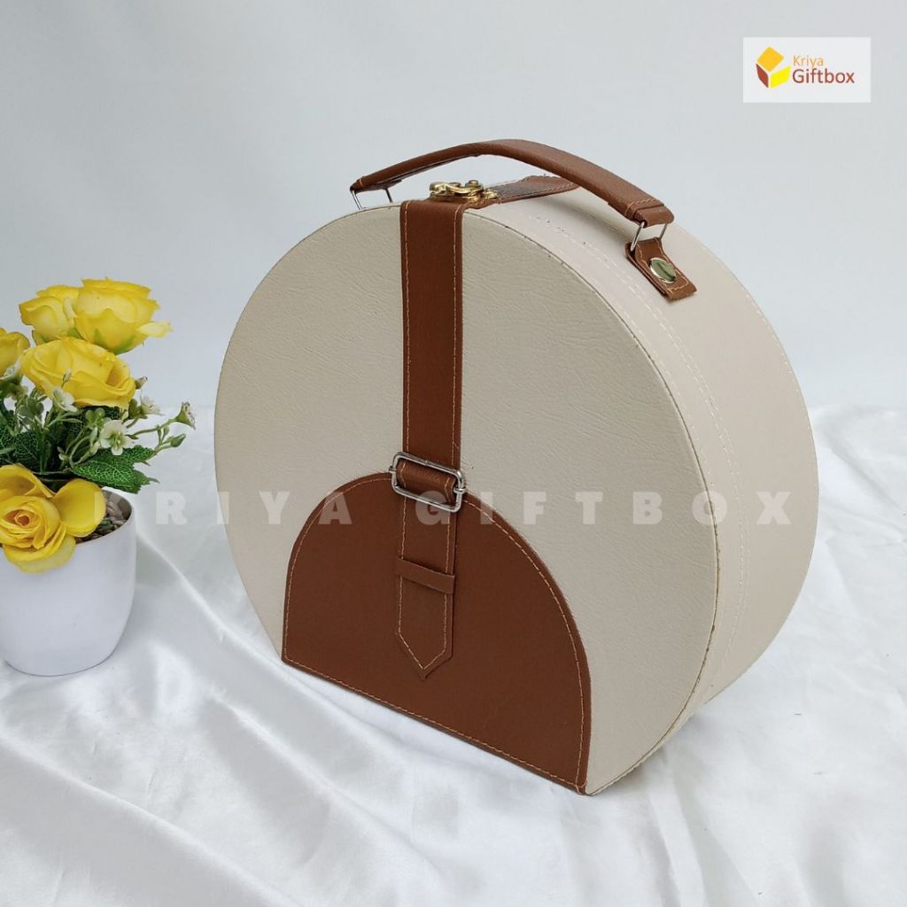 Jual Hardbox Hampers/Souvenir Model Koper Bulat | Box Packaging Produk ...