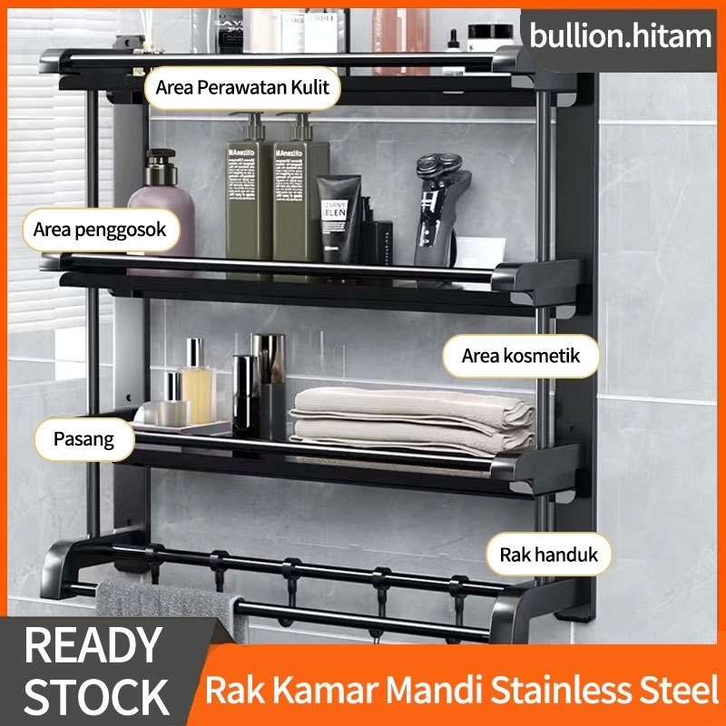 Jual Rak Kamar Mandi Stainless Hitam Rak Sabun Kamar Mandi Rak Handuk ... Jual Rak Kamar Mandi Stainless Hitam Rak Sabun Kamar Mandi Rak Handuk ...