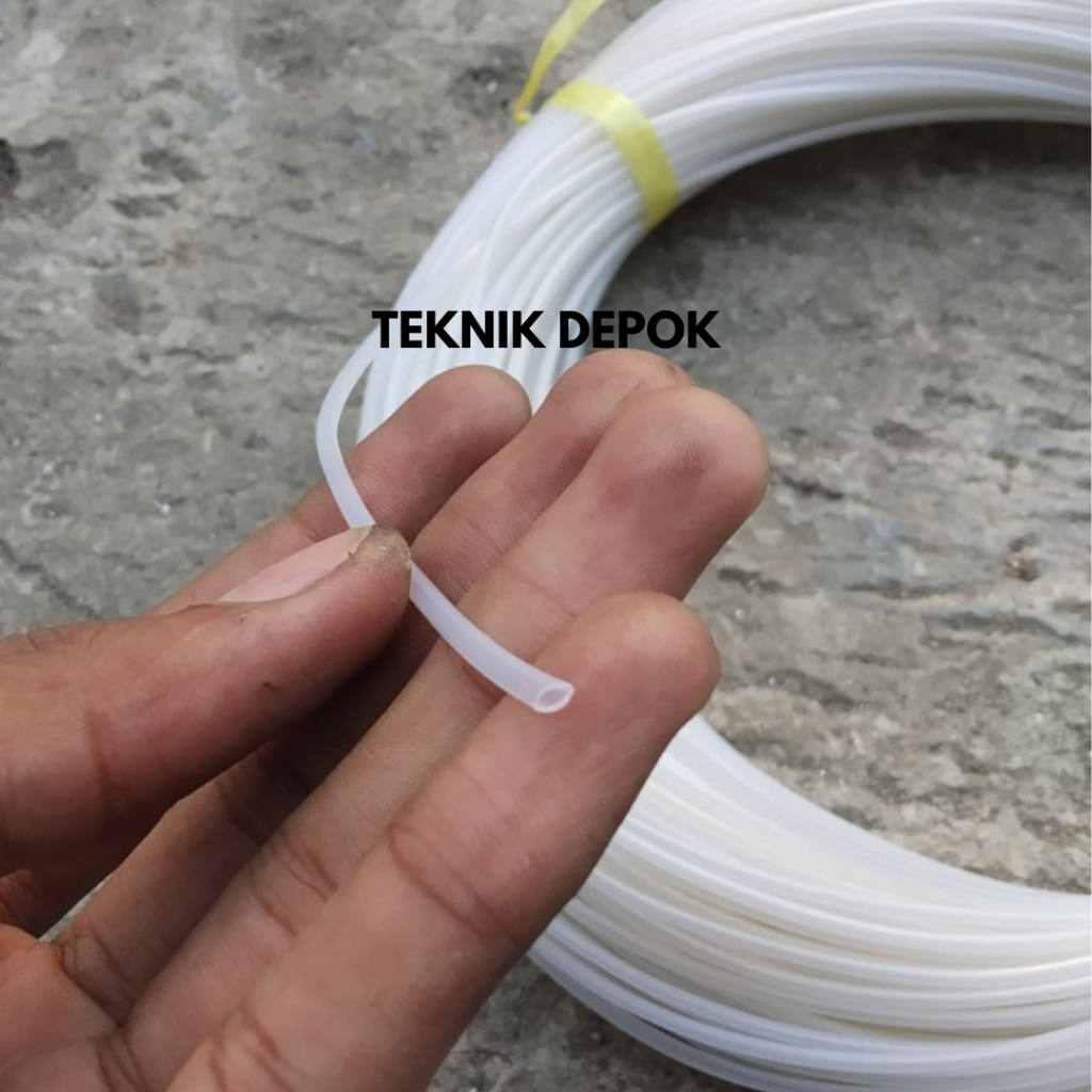 Jual PER ROLL Selang Mikro 2.5 mm Putih Kecil Hose Rotan Piping ...