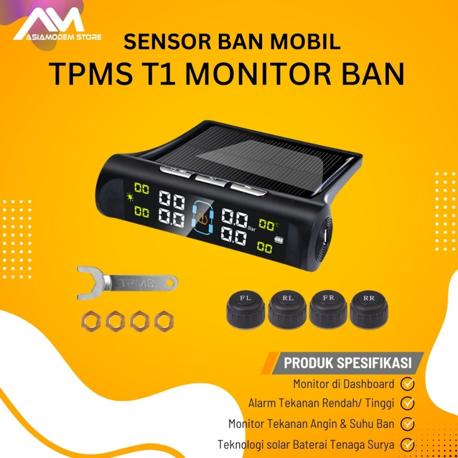 Jual TPMS Sensor Monitor Tekanan Angin Ban Mobil External Internal ...
