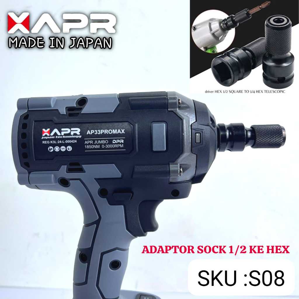 Jual ALAT ADAPTOR IMPACT KE BOR MATA obeng angin sekrup hex konektor ...