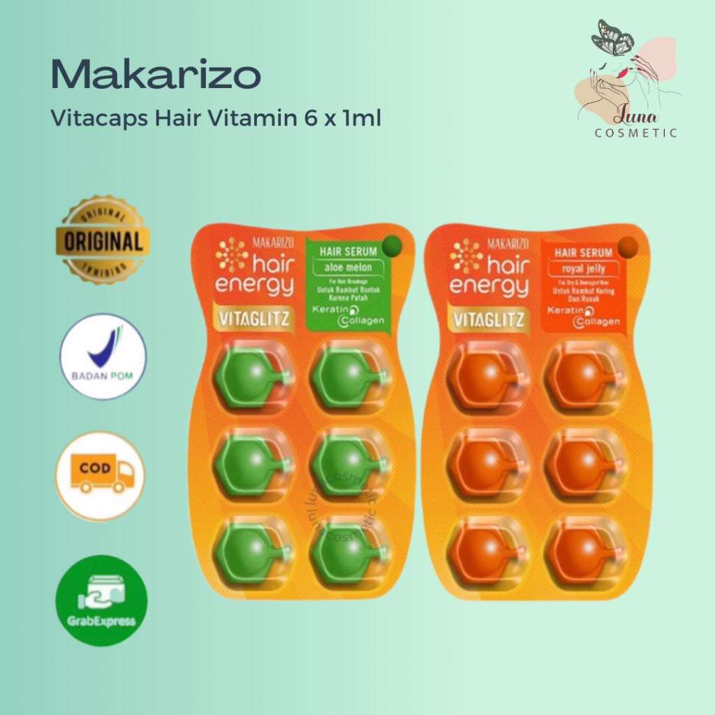 Jual Makarizo Vitacaps Hair Vitamin 6 x 1ml | Shopee Indonesia