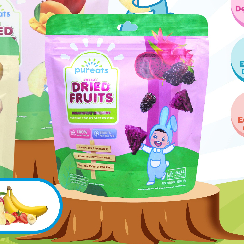 Jual Pureats Freeze Dried Fruits - Snack Buah Kering Balita - dragon ...