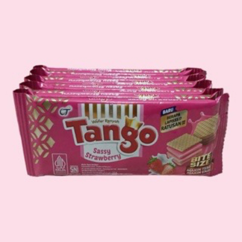 Jual Wafer Tango Strawberry Kemasan Renceng (10 x 16 gram) | Shopee ...