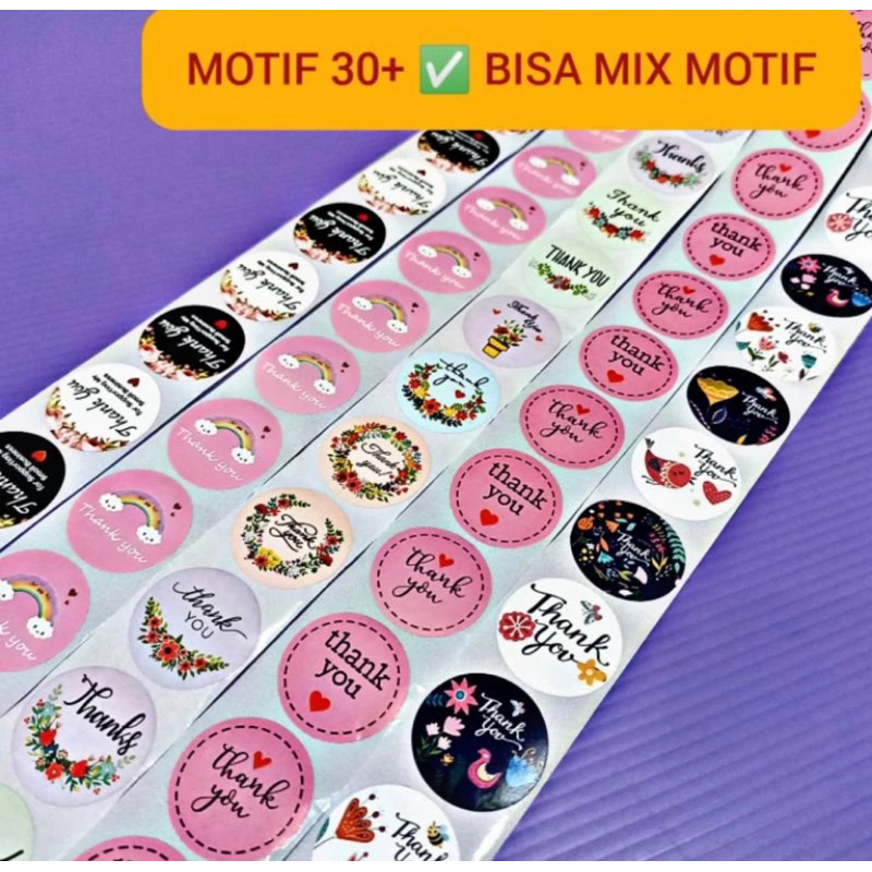 Jual Stiker Thankyou isi 100 Terimakasih Thank you lucu | STICKER ...