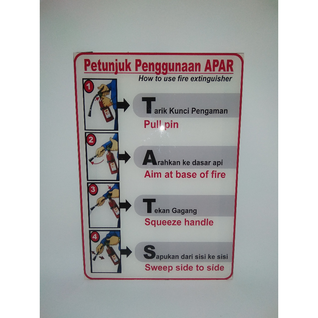 Jual Akrilik PETUNJUK PENGGUNAAN / CARA PAKAI APAR | Shopee Indonesia