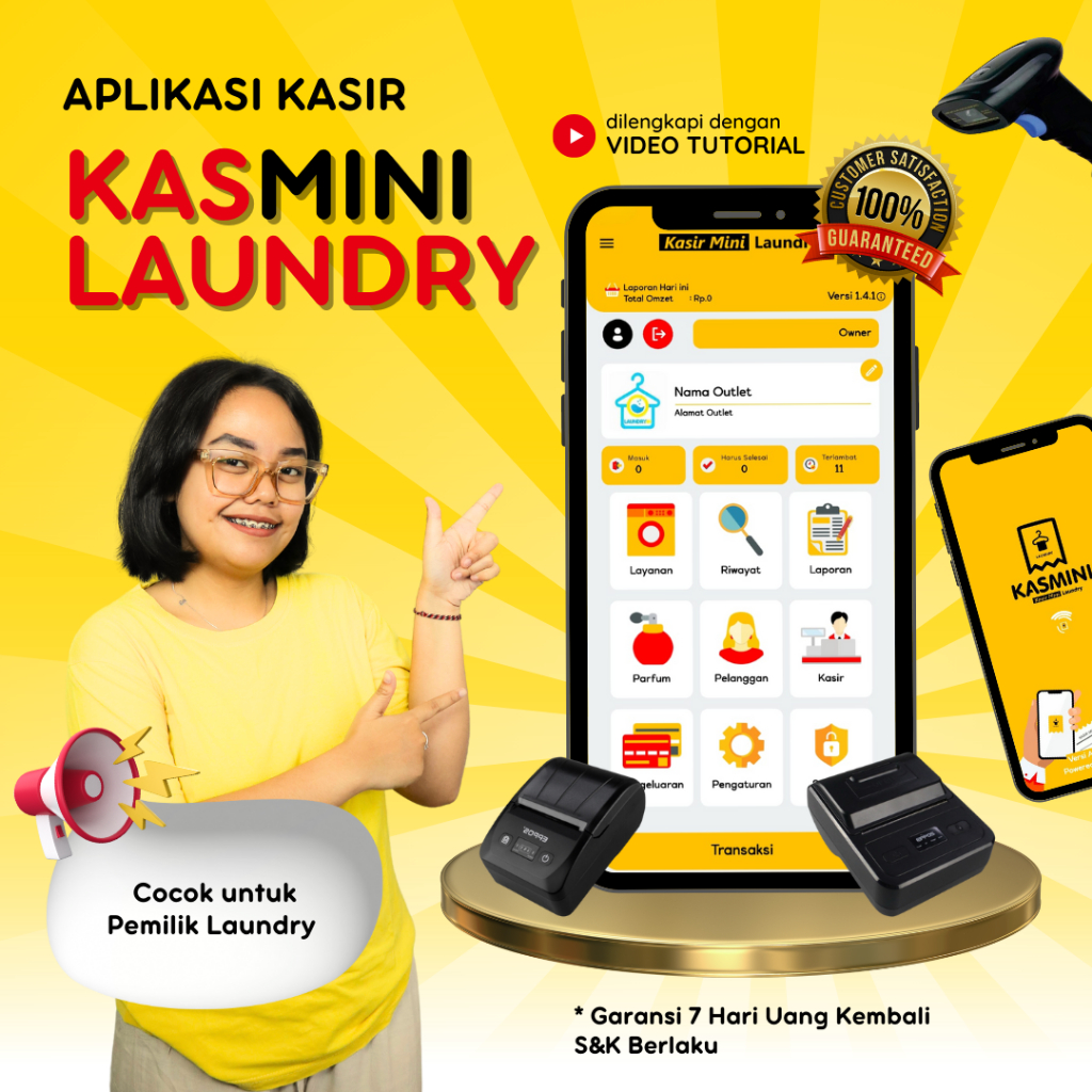 Jual Aplikasi Kasir Android Pencetak Struk Laundry - KASMINI LAUNDRY ...