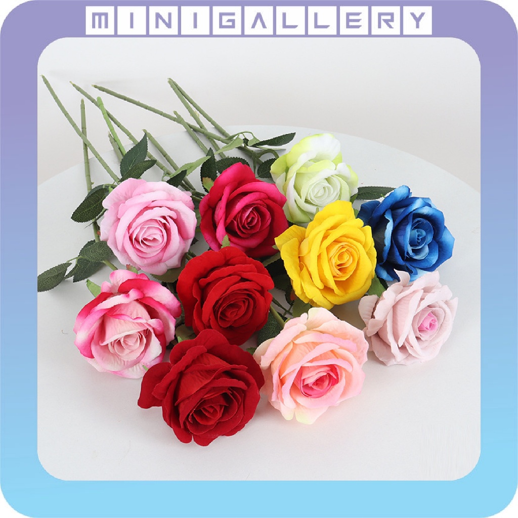 Jual Bunga Mawar 1 tangkai Bunga Artficial Rose Hias Dekorasi Buket ...