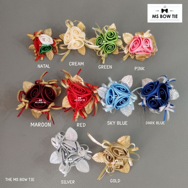 Jual BUNGA JAS (new simple) CORSAGE bros bunga 3 kembang boutonniere ...