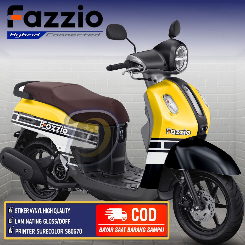 Jual Stiker Motor Fazzio Striping Fazzio Decal Yamaha Fazzio Cafe Racer ...