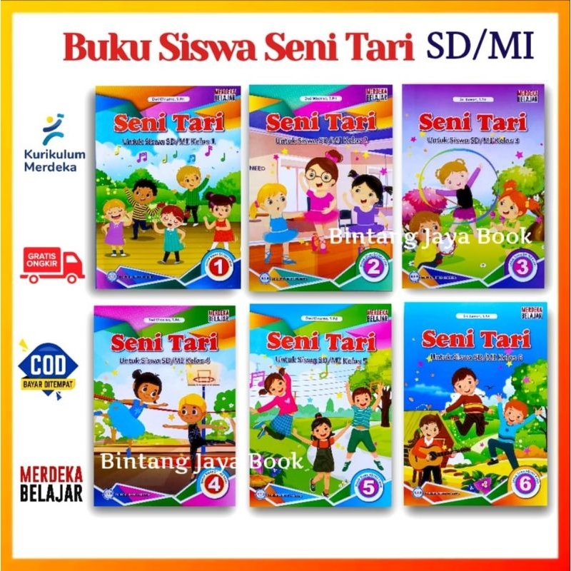 Jual Buku Siswa Seni Tari SD Kelas 1 2 3 4 5 6 Kurikulum Merdeka - Buku Seni Tari Kelas 1 Sampai ...