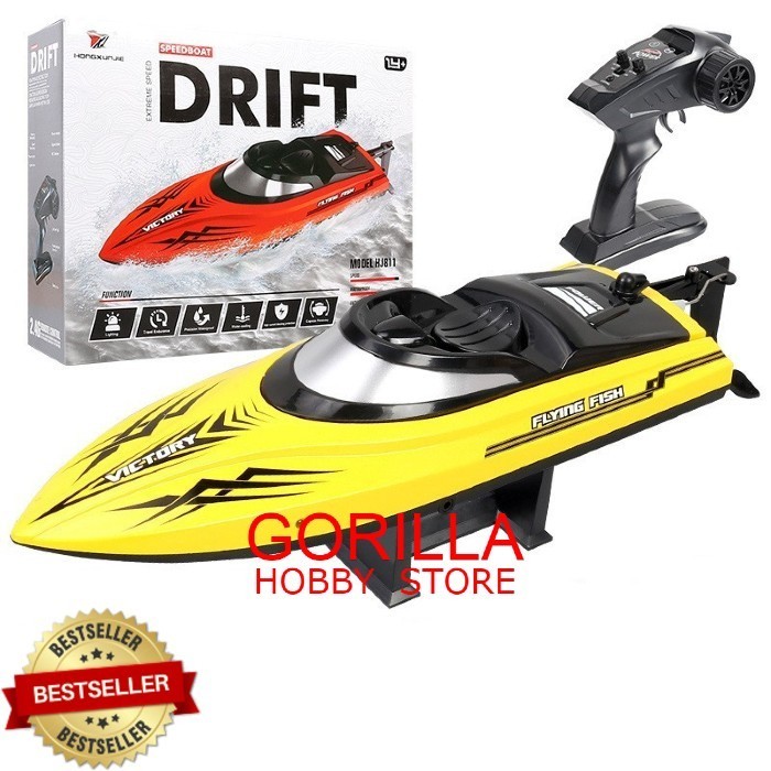 Jual rc speed boat HJ812 flying fish 2.4ghz full propo mainan kapal rc ...