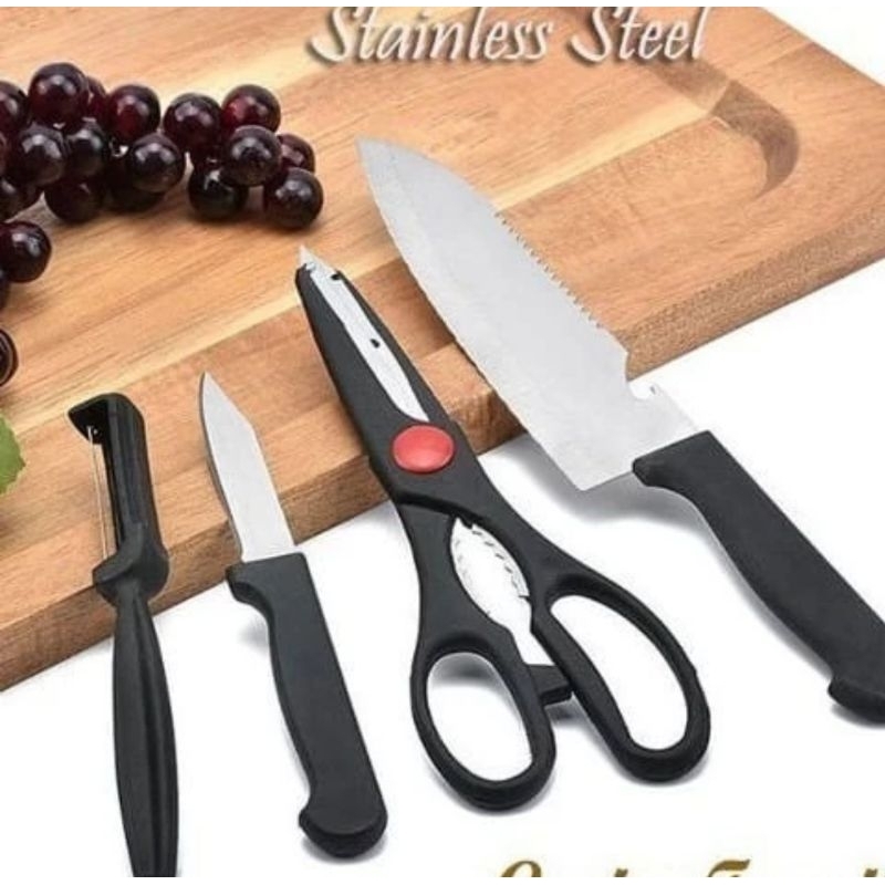 Jual Pisau Set 4in1 Knife Set Kitchen Knife Multifungsi | Shopee Indonesia