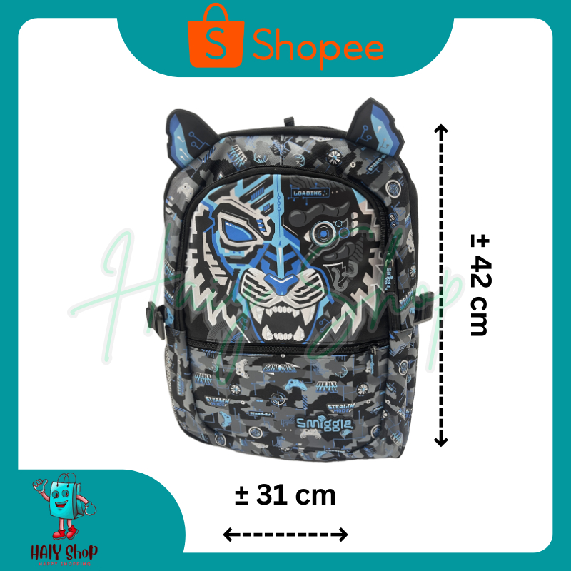 Jual Tas Ransel Smiggle Classic Backpack Edisi Robot Tiger Silver High ...