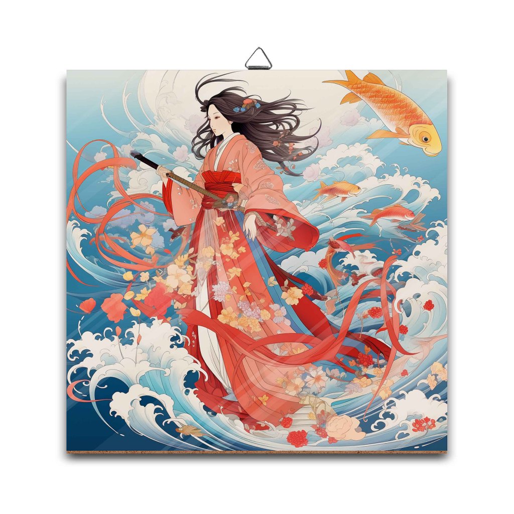 Jual Poster dinding kayu JAPAN ANCIENT KOI GIRL ALT - JAPAN ART ...
