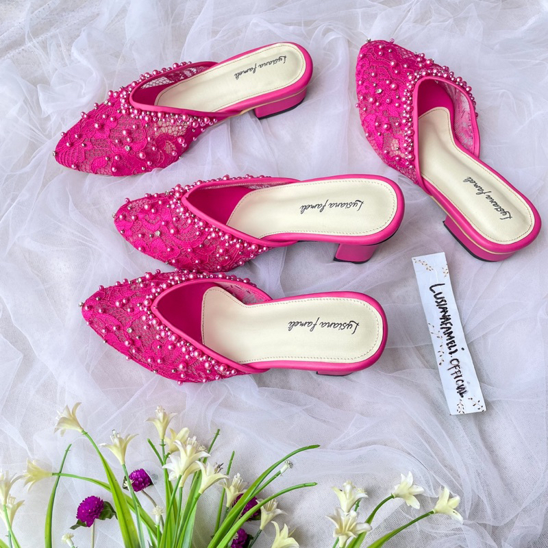 Jual 𝑲𝒊𝒎 𝒃𝒐𝒓𝒂 | sepatu payet kondangan wanita heels lamaran wisuda hak ...