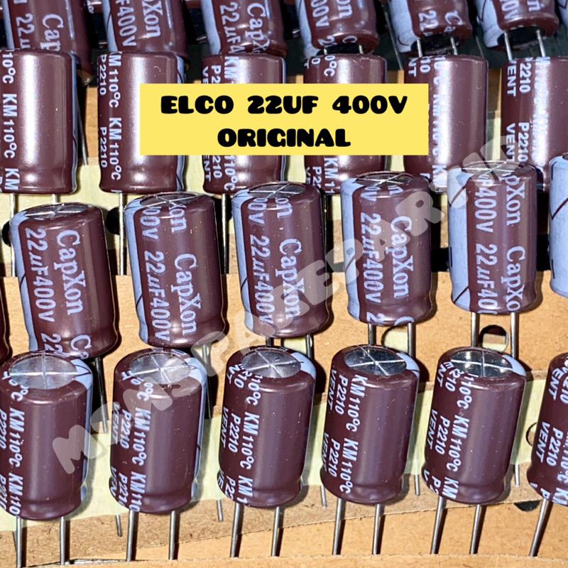 Jual ELCO 22UF 400V CAPXON ORIGINAL | Shopee Indonesia