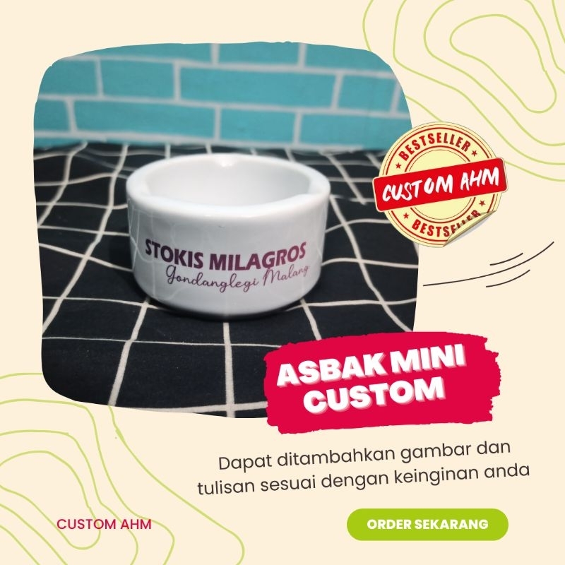 Jual Asbak Custom Tebal | bisa ditambahkan logo/tulisan + free desain ...
