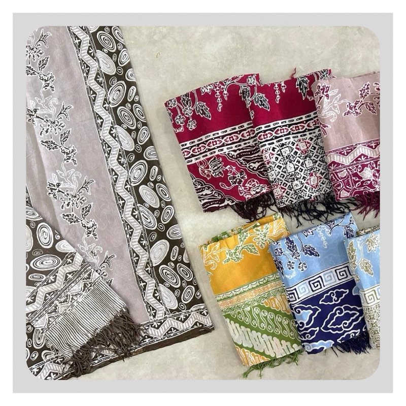 Jual kain batik cap bahan paris motif sarung selendang 2 2warna pangko ...