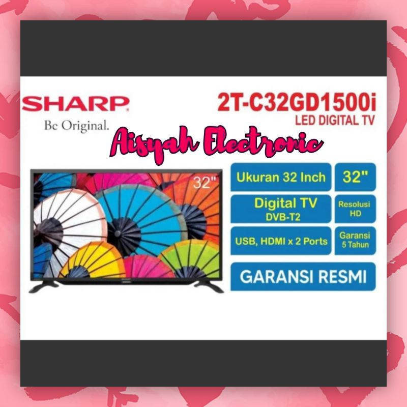 Jual LED TV SHARP 2T-C32GD1500i 32 INCH GARANSI 5 TAHUN | Shopee Indonesia