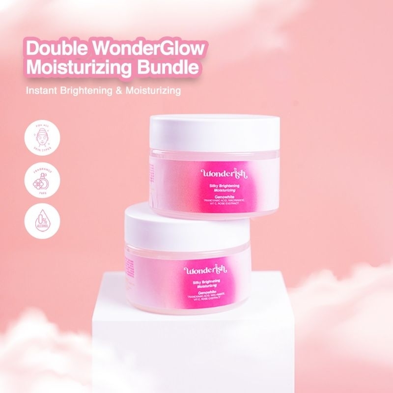 Jual Double WonderGlow Moisturizing Bundle | 2pcs Wonderish Silky Brightening Moisturizer 30gr ...