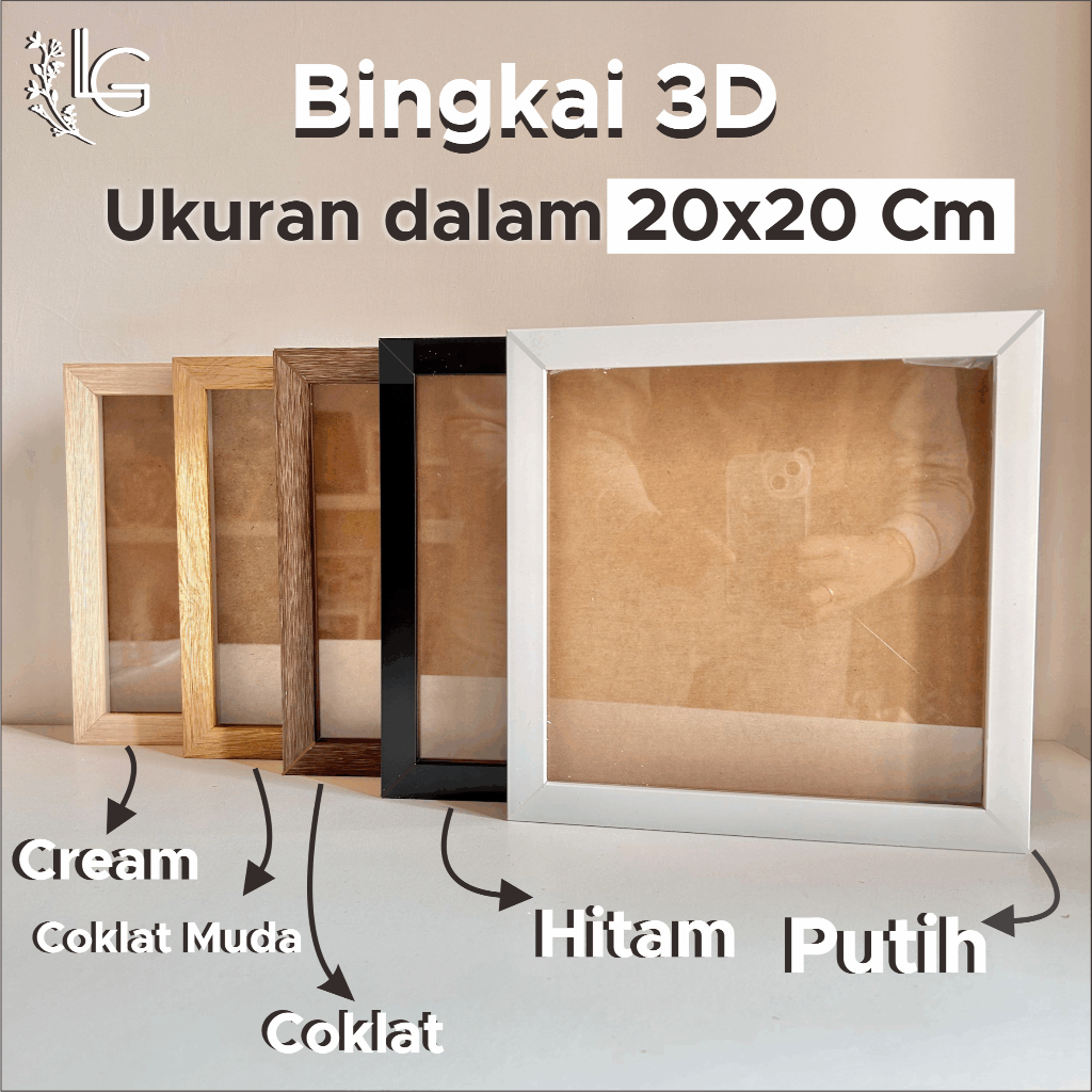 Jual Bingkai 3D 20x20cm | Frame 3D | Figura Fiber | Frame Foto | Figura ...