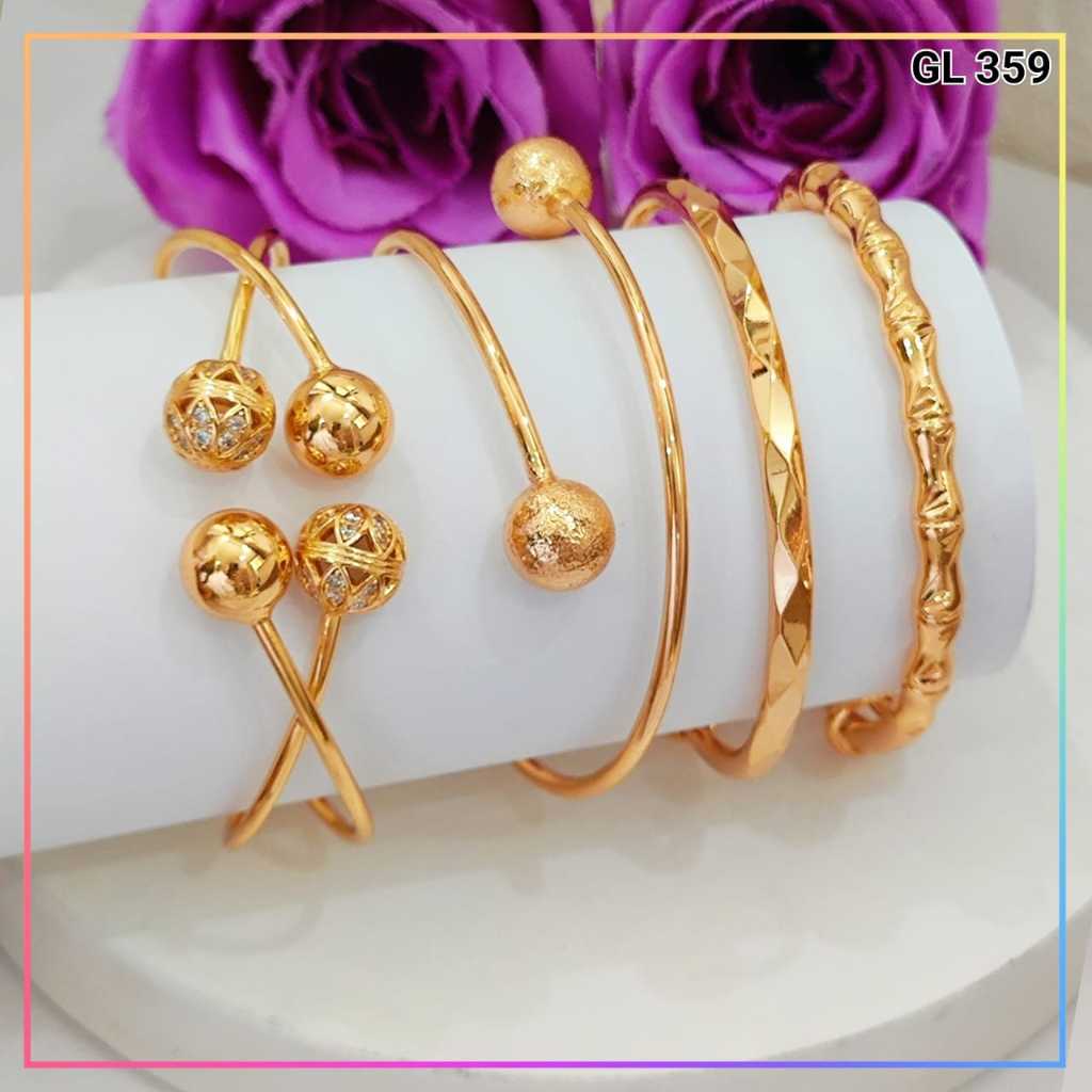 Jual Gelang xuping gelang bangle dewasa bola mata perhiasan lapis emas ...