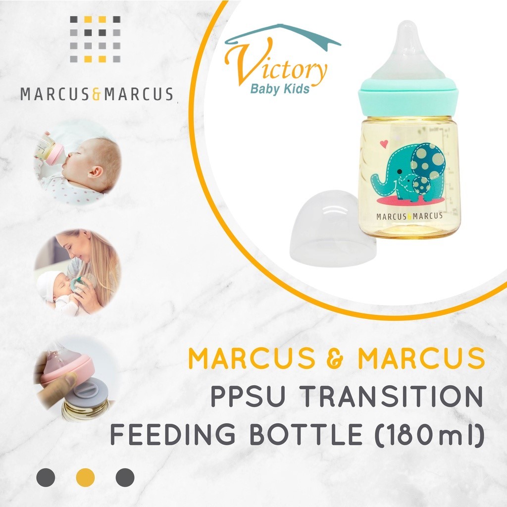 Jual Marcus & Marcus PPSU Transition Feeding Bottle Silicone Nipple ...