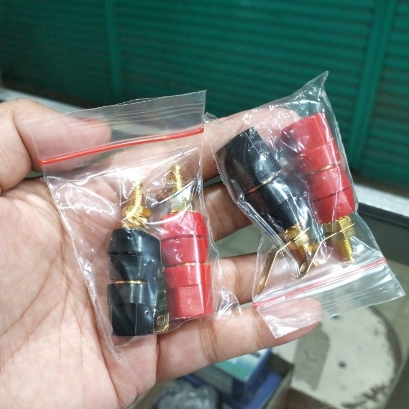 Jual bulding bush gold( konektor kbl speaker merah hitam) | Shopee ...