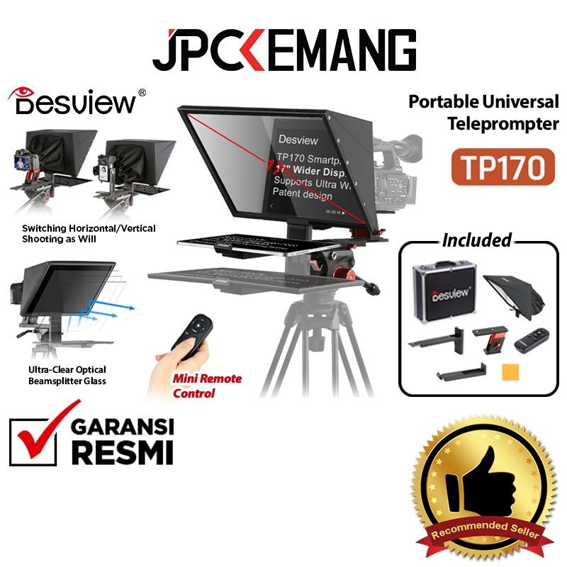 Jual Desview TP170 Portable Universal Teleprompter Camera 17 Inch ...