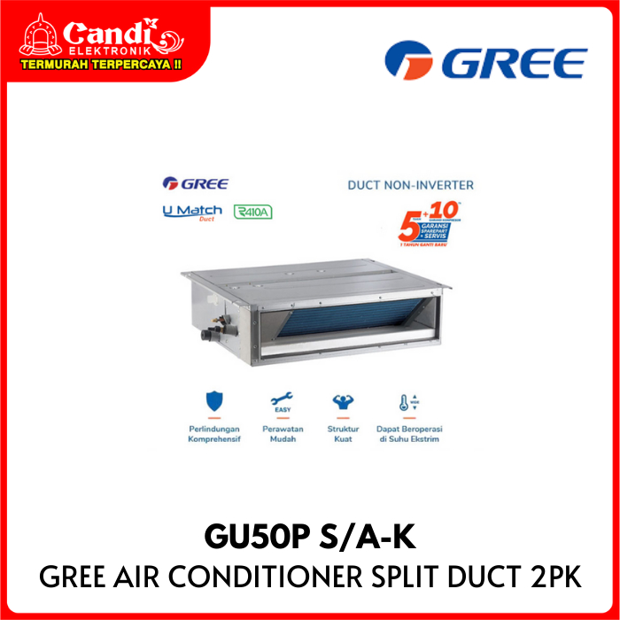 Jual AC SPLIT DUCT GREE GU50P S/A-K 2 PK GU50PSAK GU 50P S/A-K NON ...