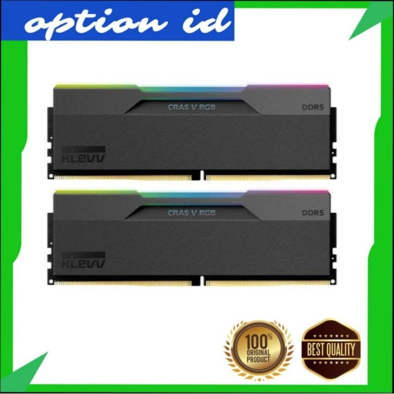 Jual Memory RAM KLeVV CRAS V RGB 32GB | 2x16GB DDR5 7200 MHz - Black ...