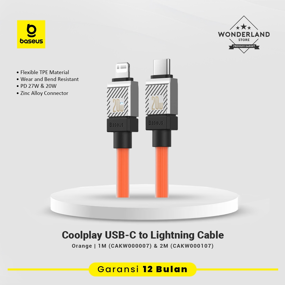 Jual Baseus CoolPlay Series Cable USB-C to Lightning 20W 27W Fast ...