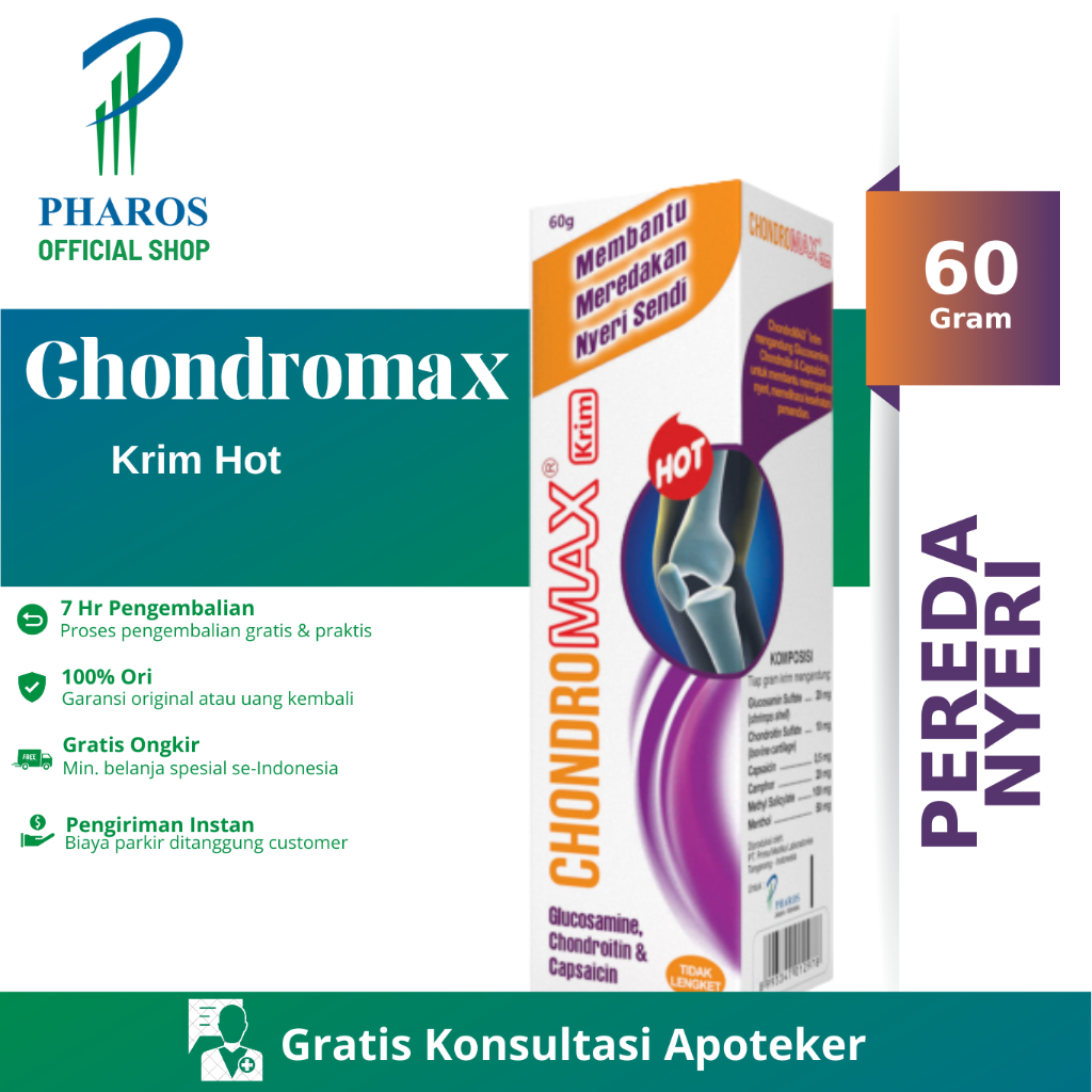 Jual Chondromax Krim Hot 60 gram - Pereda Nyeri Sendi | Shopee Indonesia