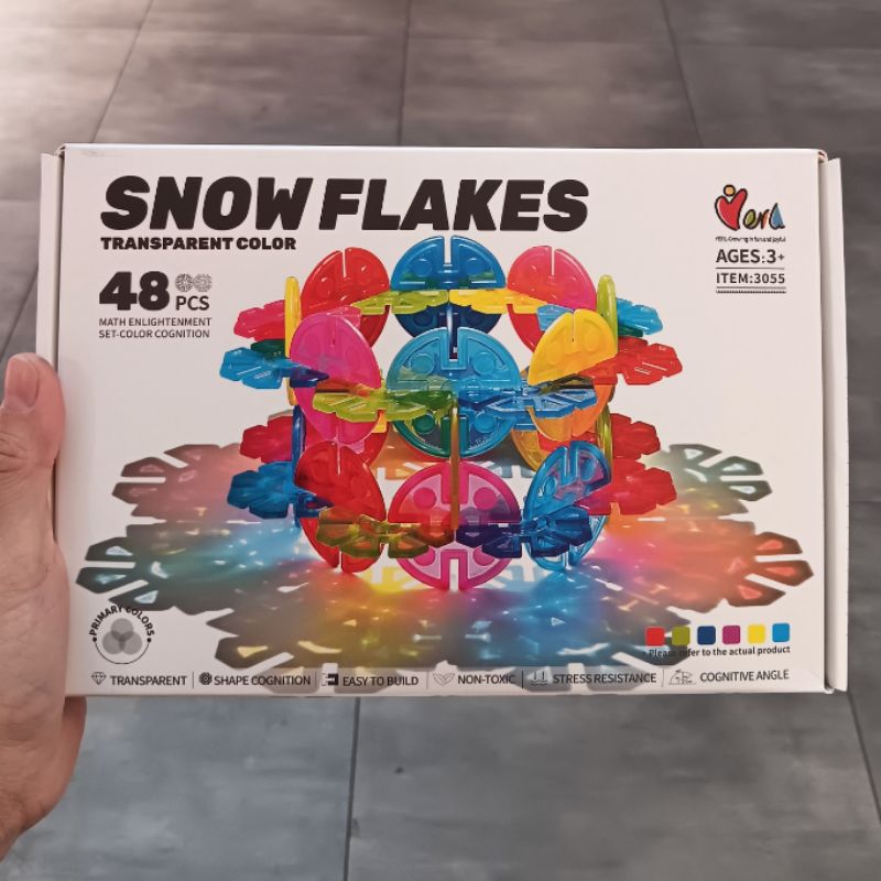 Jual DIY SNOW FLAKES TRANSPARENT COLOR 48PCS | Shopee Indonesia