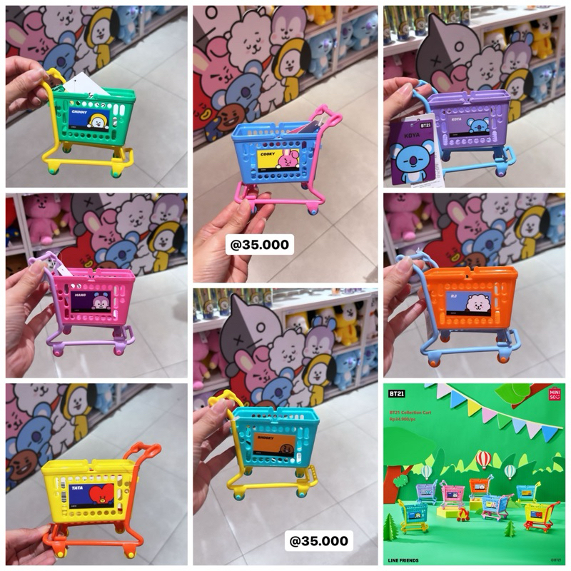 Jual BT21 with Miniso Keranjang Mini , Troly Mini | BTS x Miniso ...