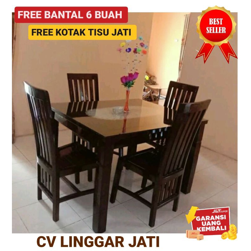 Jual Kursi Makan Balero Meja Minimalis Kayu Jati K4 | Shopee Indonesia