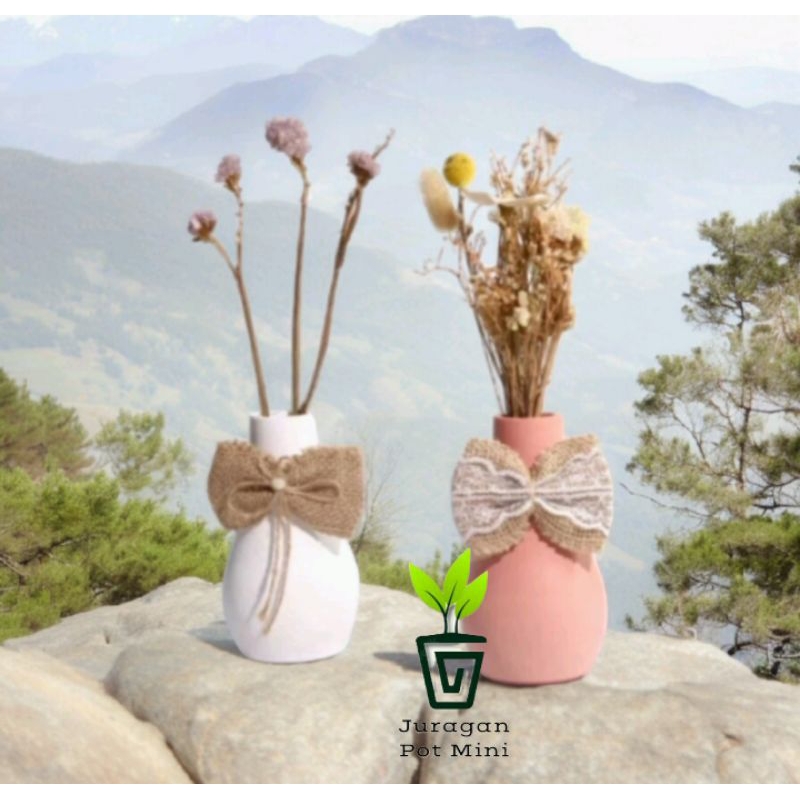 Jual vas bunga/vase aesthetic/vas lucu/vas unik/souvenir/hampers/vas ...